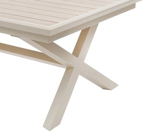 DEOKORK Hliníkový stůl BERGAMO 250/330 cm (ivory)