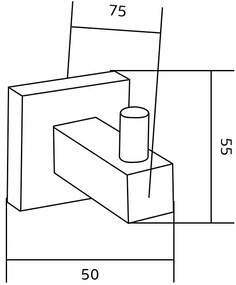 Koupelnový věšák na ručníky MEXEN CUBE - chromový, 7020635-00
