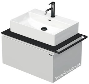 Intedoor koupelnový nábytek TARA 70 cm s umyvadlem na desku, 1 zásuvka, TA 70 1Z KDP Varianta: A0016 Bílá LESK