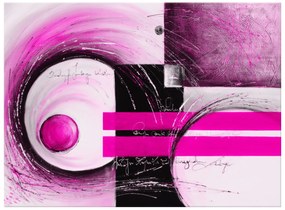Gario Ručně malovaný obraz Růžové tvary Rozměry: 120 x 80 cm