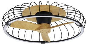 Mantra 7808 Nature, stropní svítidlo s ventilátorem a dálkovým ovladačem, LED 75W 2700K-5000K, ventilátor 30W, černá