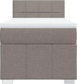 Box spring postel s matrací taupe 100 x 200 cm textil 3286983