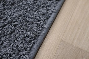 Vopi, Běhoun na míru Color Shaggy šedý, šíře 200 cm, šedá, ložnice