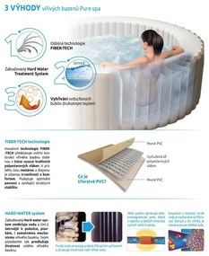Marimex | Vířivý bazén Pure Spa - Jet & Bubble Deluxe HWS 4 + Solární sprcha UNO 35 l hliníková s LED světlem | 19900164
