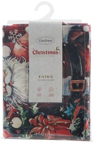 EUROFIRANY VÁNOČNÍ BĚHOUN NA STŮL SANTA CLAUS 33X183 CM VZOROVANÝ