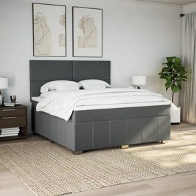 Box spring postel s matrací tmavě šedá 180x200 cm textil 3291741