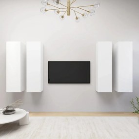 vidaXL TV skříňky 4 ks bílé 30,5 x 30 x 110 cm kompozitní dřevo
