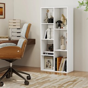 Costway 7 Cube Bookshell Volně stojící Cube Police Vertikální nebo Horizontální