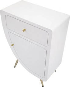 Noční stolek Venus 60 cm bílý/zlatý