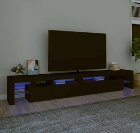 vidaXL TV skříňka s LED osvětlením 260x36,5x40 cm [3152780] Barva: Černá