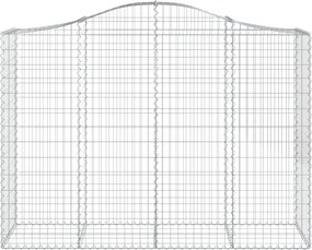 Klenuté gabionové koše 8 ks 200x50x140/160cm pozinkované železo 3145688