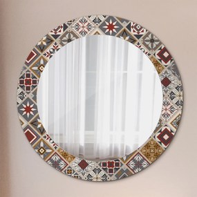 Kulaté zrcadlo s dekorem Turecký vzor fi 60 cm