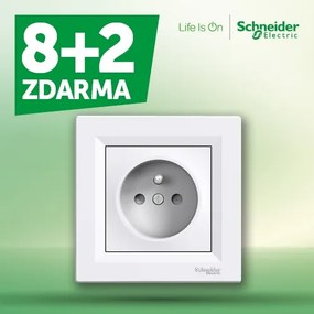 Schneider Electric Asfora zásuvka bílá EPH2800221 výhodné balení 8+2