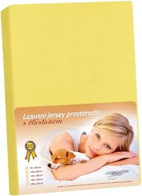 Bellatex prostěradlo jersey s elastanem sytá žlutá rozměr 160x200 cm