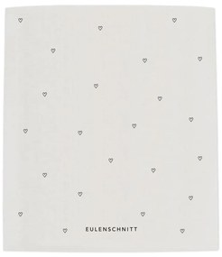 Eulenschnitt Přírodní houbová utěrka Small Hearts - set 3 ks, bílá barva, textil