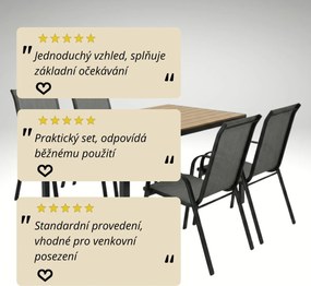 Vikio Venkovní zahradní set 150x90 pro 4 osoby DK302-P přírodní