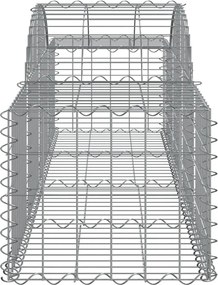 vidaXL Klenuté gabionové koše 9 ks 200x50x40/60 cm pozinkované železo [3146264]