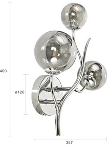 Brilagi - LED Nástěnné svítidlo MISTEL 3xG9/3W/230V černý chrom/kouřová