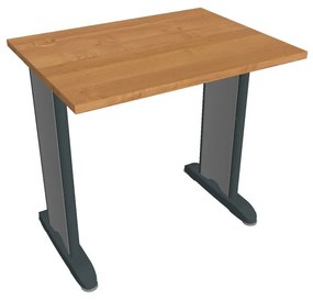 Stůl pracovní rovný 80 cm hl. 60 cm - Hobis Flex FE 800 Dekor stolové desky: olše, Barva nohou: černá