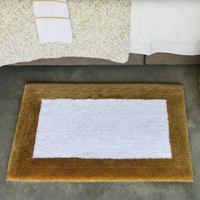 Abyss & Habidecor Luxusní koupelnová předložka | Shiny , Rozměr 60x100cm, Barva 800 - Bílá/zlatá