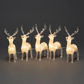 Světelné LED figurky sobů pro venkovní použití, sada 5 kusů