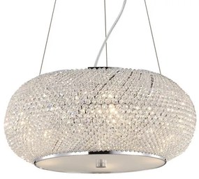 Ideal Lux - Křišťálový lustr PASHA 10xE14/40W/230V pr. 55 cm chrom