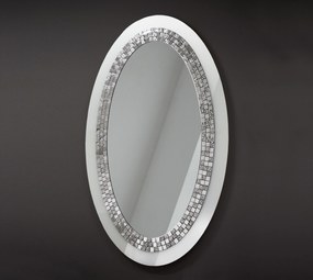 Zrcadlo Glamour Owal Barva: Bílá