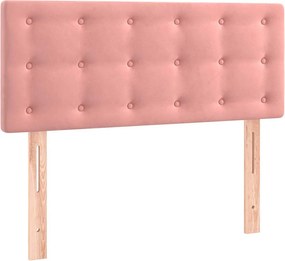 Box spring postel s matrací růžová 100x200 cm samet 3141532