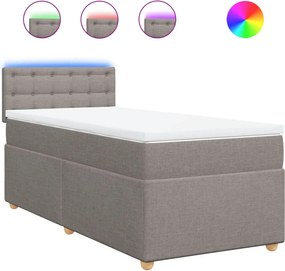 Box spring postel s matrací taupe 90x200 cm textil 3288881