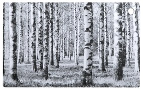 Prkénko Birch Forest 35x22cm, černo-bílé