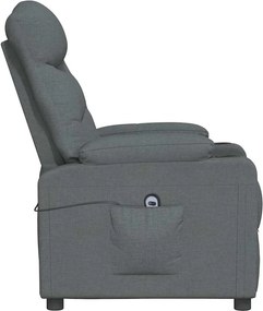 Elektrické polohovací křeslo tmavě šedé textil 3098816