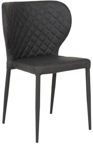 OnaDnes -20% Nordic Living Tmavě šedá koženková jídelní židle Piscatello