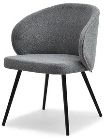 MPT Moderní židle Sensi - tmavě šedá látka Boucle