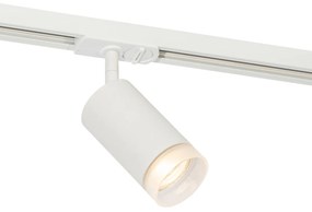 Moderní bodové svítidlo s bílým kroužkem pro 1-fázový kolejnicový systém GU10 50mm - Iconic Jeana