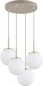 Brilagi - Lustr na lanku MILO ECRU 4xE27/60W/230V béžová/zlatá