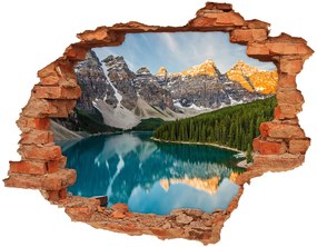 Wallmuralia Samolepící díra na stěnu Jezero v horách 90x70 cm