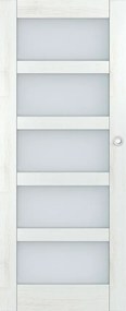 posuvné interiérové dveře do pouzdra BRAGA model 6 Průchozí rozměr: 70 x 197 cm, Orientace dveří: Levé dveře, Dekor: Buk jasmínový