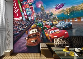 Vliesová fototapeta na zed' na Závodní Dráze, Disney Auta | 360 x 270 cm | DFTDNXXL5028