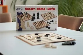 DETOA Šachy a dáma / Dřevo, papír / od 3 let