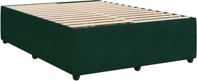 Box spring postel s matrací tmavě zelená 140x190 cm samet 3285641