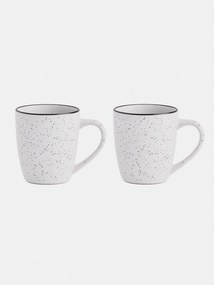 Sinsay - Sada hrnků s jemným skvrnitým vzorem – 2-pack - bílá