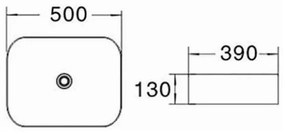 Mexen CARLA umyvadlo, 50x39 CM, bílá, 21555000