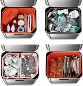Joseph Joseph Totem koš na tříděný odpad bílá / 60 l