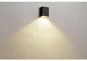 SLV 232435 Quad 1 XL, antracitové nástěnné venkovní svítidlo se svícením dolu, 4,5W LED, 3000K, výška 11cm, IP44