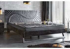 Massive home | Černá manželská postel 180x200 cm Scorpion mango