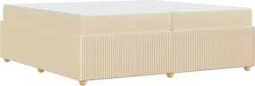 Rám postele Krémová 200 x 200 cm textil 3398436