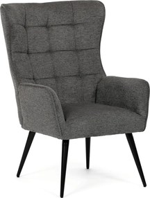 Relaxační křeslo ušák WIPPY - šedá látka