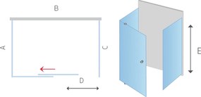 Mereo Mereo, Sprchový kout Lima, obdél.,polopivot. dvře, 2xboční stěna, chrom ALU, sklo Point 6mm, CK87862K