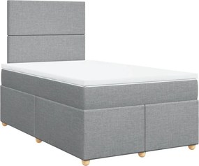 Box spring postel s matrací světle šedá 120 x 200 cm textil 3291240