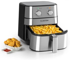 Klarstein AeroVital, horkovzdušná fritéza, 1700 W, 5 l, časovač, nerezová ocel, stříbrná